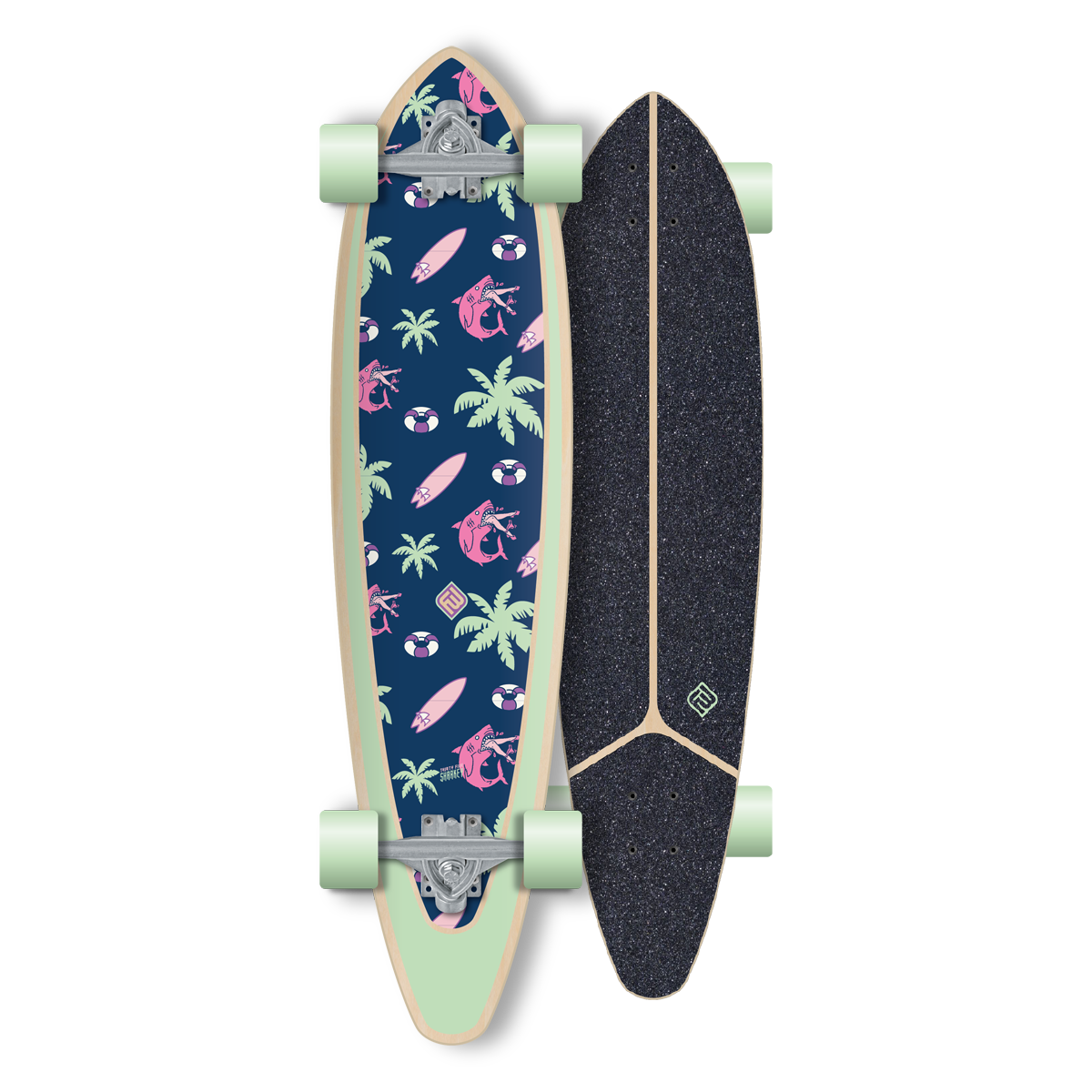 Longboard SHARKEY 35 Gun – Stable et fluide – FLYING WHEELS SKATEBOARDS
