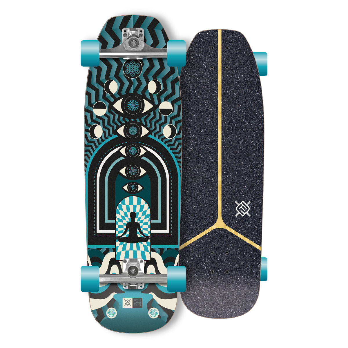 Clockwork 31 Surfskate by FLYING WHEELS - Classic Series – FLYING ...